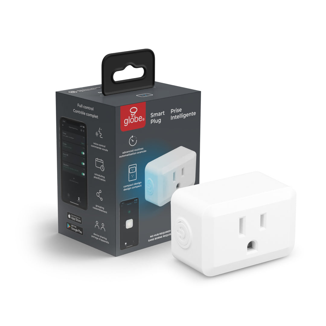 Wi-Fi Smart Plug Mini, No Hub Required, 1 Grounded Outlet, White (1-Pa ...