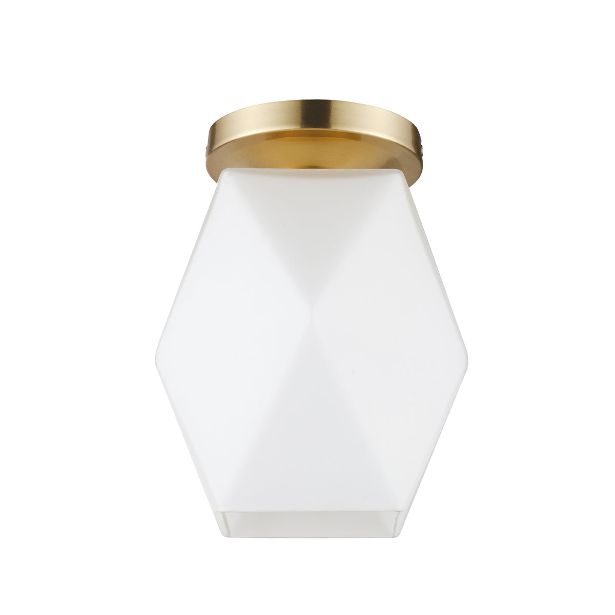 Novogratz x Globe Chelsea 1-Light Soft Matte Brass Flush Mount Ceiling ...